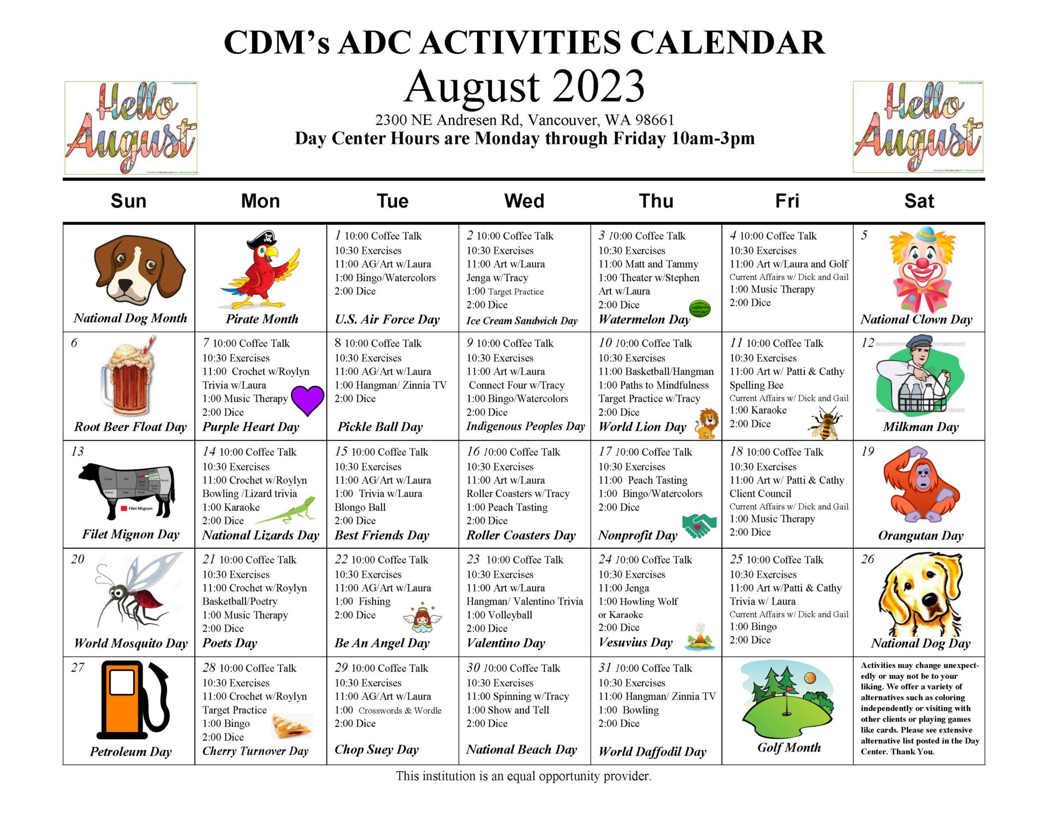 2023-August-Activity-Calendar-002 - CDM Caregiving Services